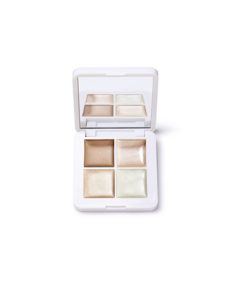 RMS Lumizer Quad Mini | Clean Cream Highlighter Palette | RMS Beauty
